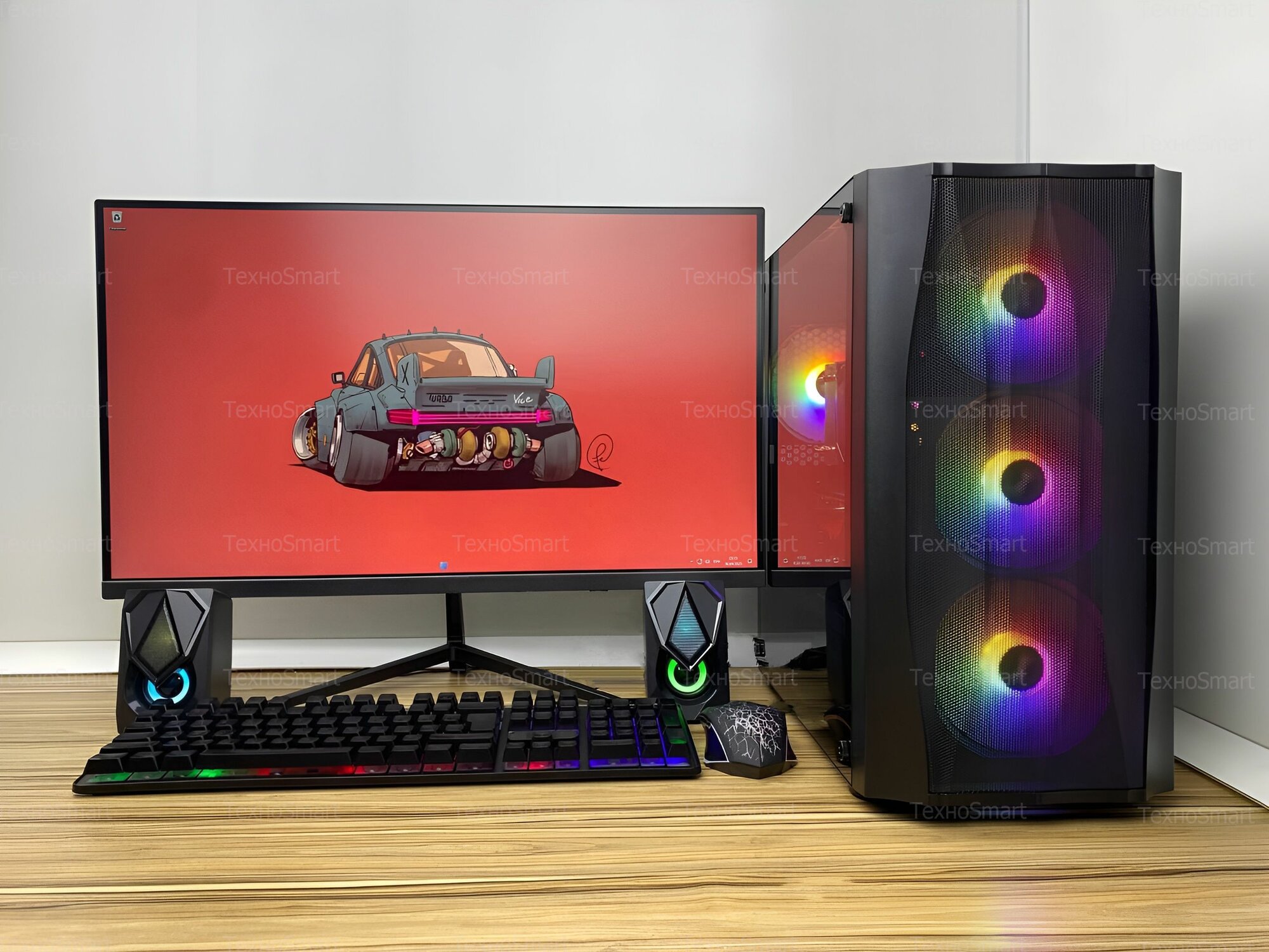 Игровой компьютер с монитором Intel Xeon 2670V2/32/SSD-512g/GTX-1660S/Монитор 24