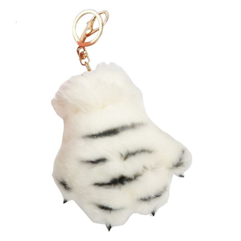 Плюшевый брелок-лапка, Белый