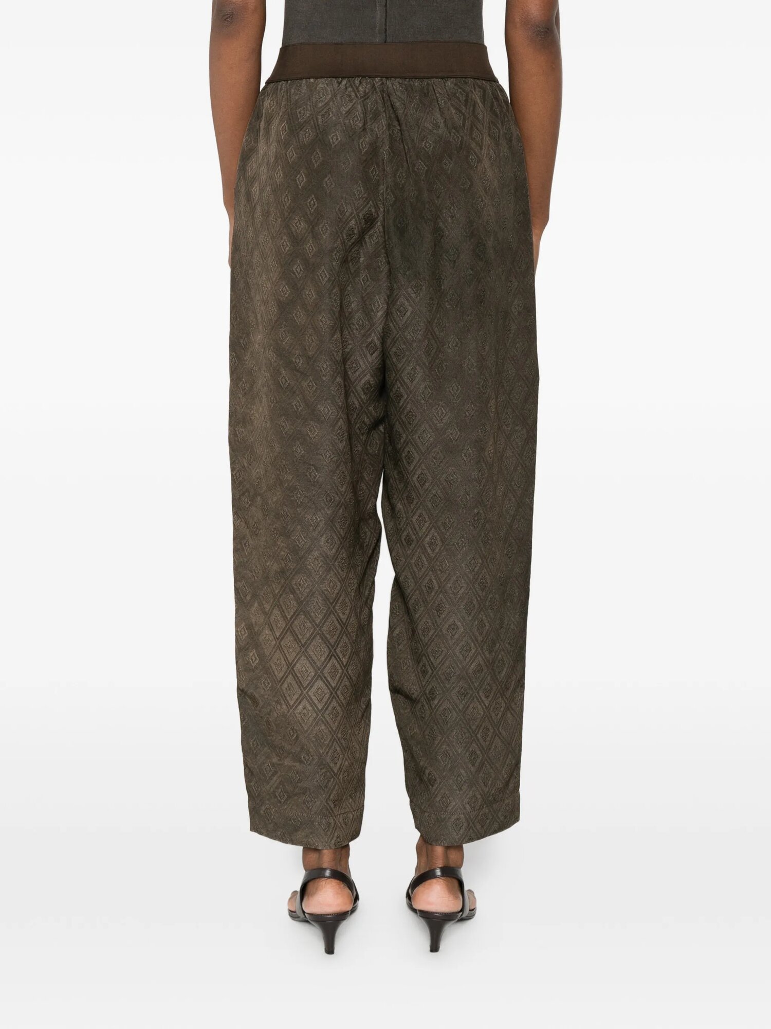Брюки UMA WANG Patterned trousers, размер M, brown — фото 1