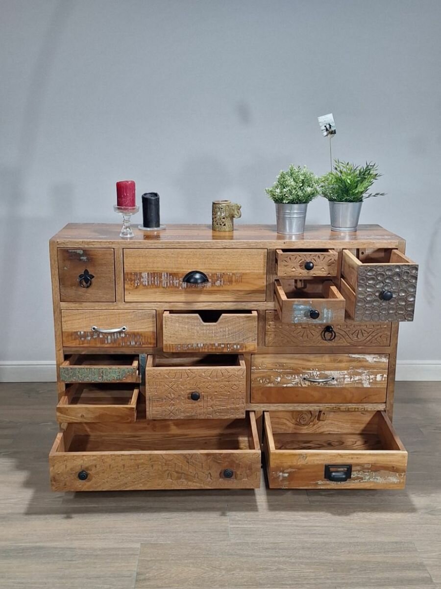 Комод из дерева с ящиками для спальни, столовой, прихожей, гостиной, кабинета