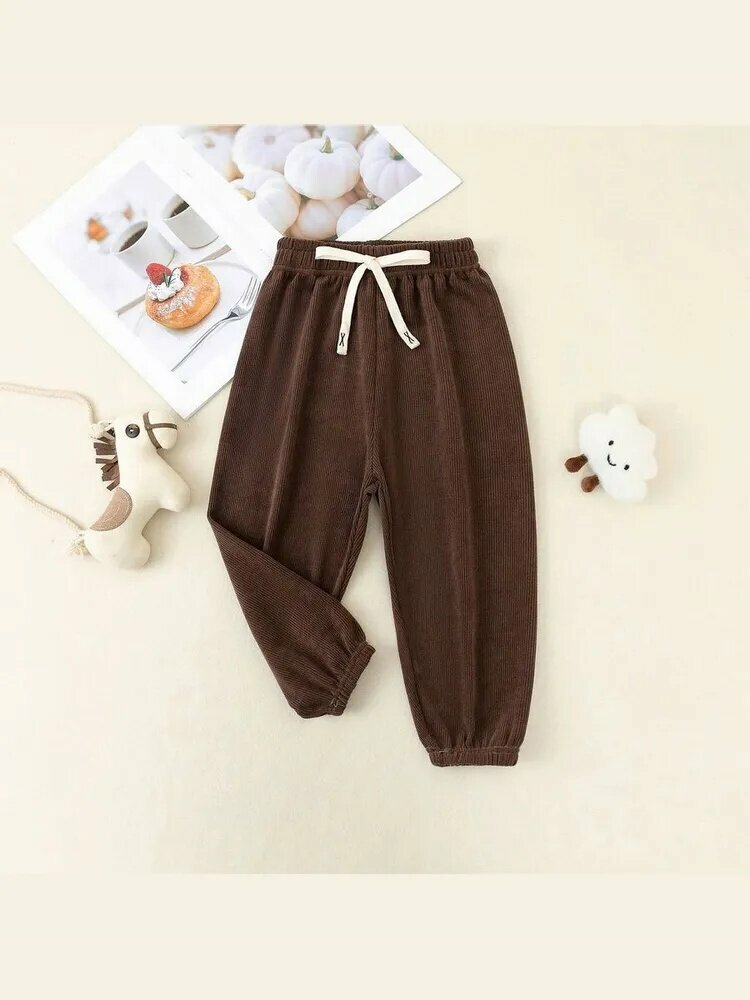 Брюки для малышей Вельветовые брюки для детей, Брюки с регулируемой талией, Унисекс брюки для школы