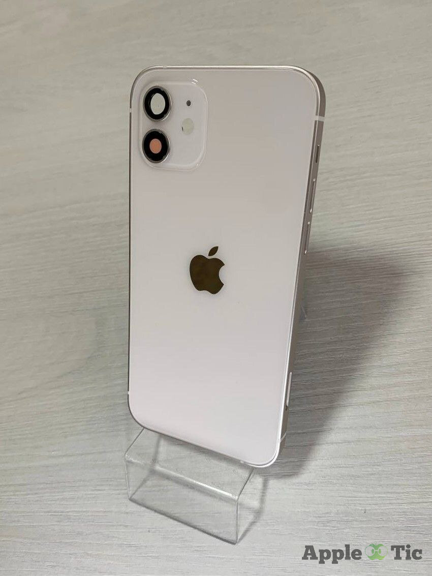 Корпус для IPhone 12 белый (WHITE), комплект кнопок, сим-лоток