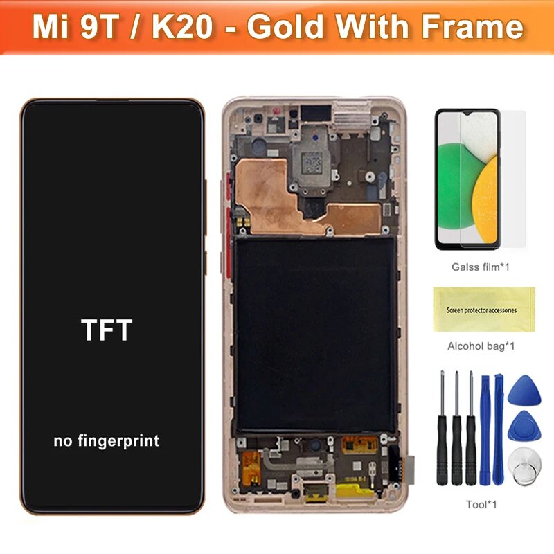 6,39 "Super Amoled Mi 9T ЖК-дисплей для Xiaomi Mi 9T Pro ЖК-дисплей с цифровым TFT GoldFrame