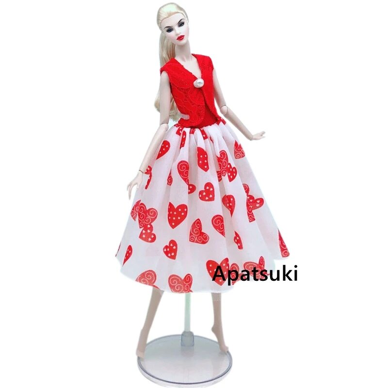 Красное платье для куклы Барби, new10