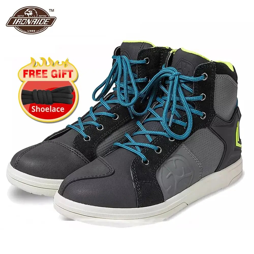 SCOYCO мотоциклетные ботинки, непромокаемые ботинки для мотокросса, мужская повседневная мотоциклетная обувь, кожаные мотогоночные ботинки из микрофибры