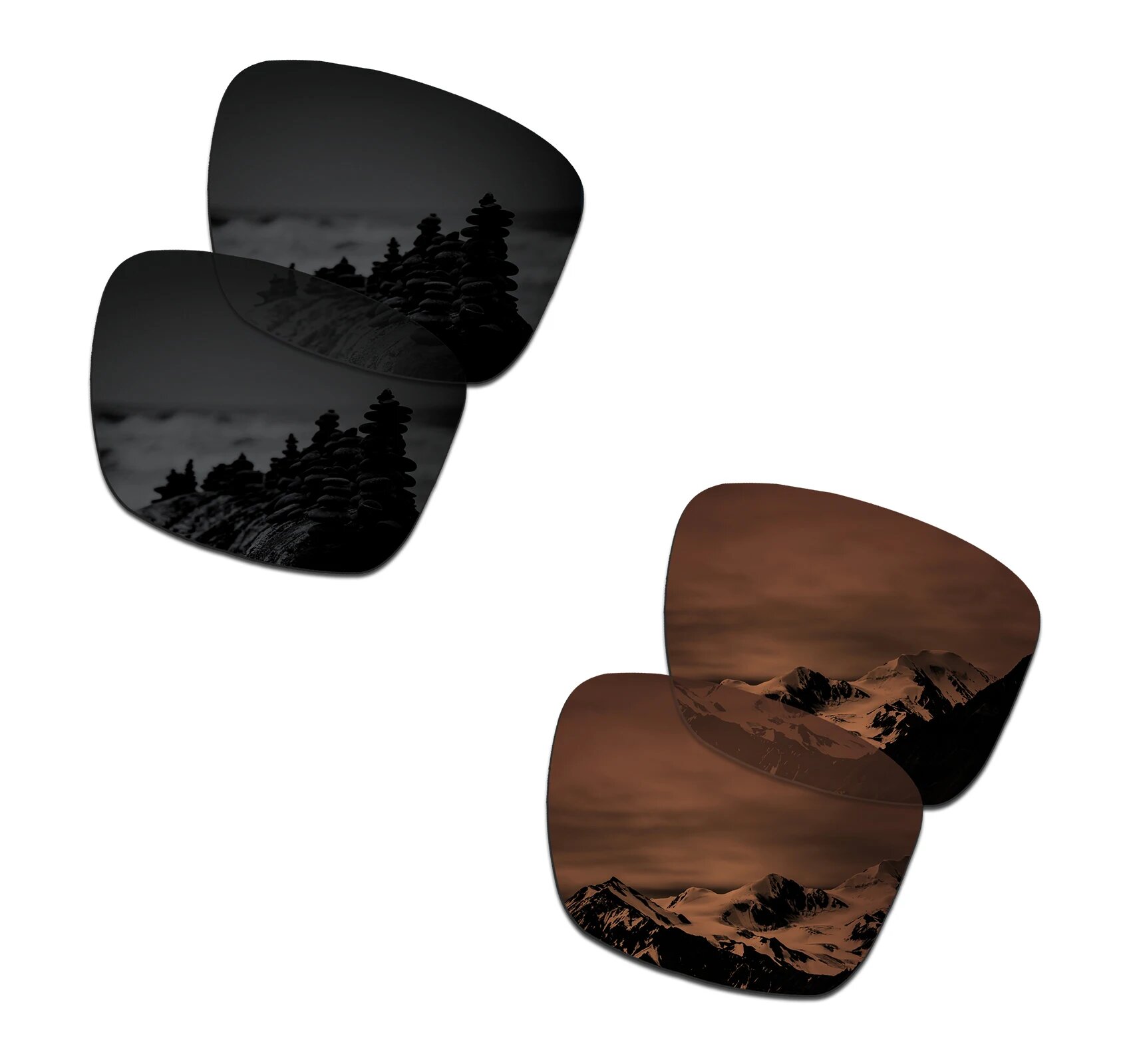 Сменные линзы Black-Brown для RayBan Meta Wayfarer RW4008-53