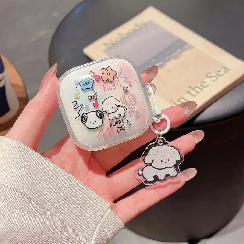 3D милый мультяшный чехол для наушников с вишневым бантом для Redmi Buds 6 Play 6 Active 6s 7s Buds SE, коробка для беспроводной гарнитуры с брелоком