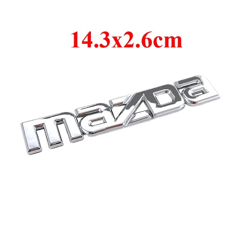 Пластиковая передняя наклейка автомобиля, задняя крышка багажника, эмблема на руль для Mazda-Silver