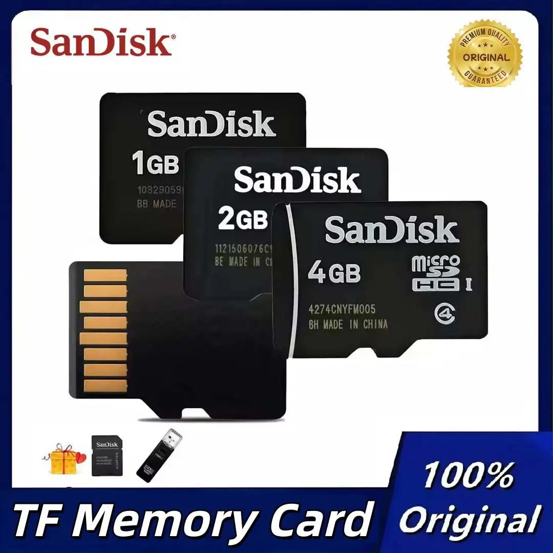 SanDisk Micro SD карты памяти 32ГБ 16ГБ 8ГБ 4ГБ 2ГБ 1ГБ 10 PCS 8GB