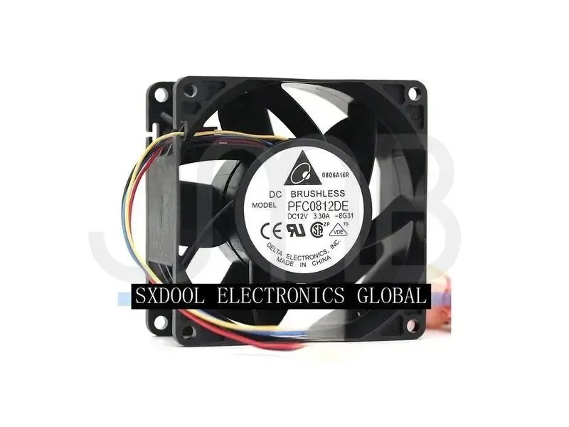 Вентилятор PFC0812DE, черный, вентиляторы, данные карточки