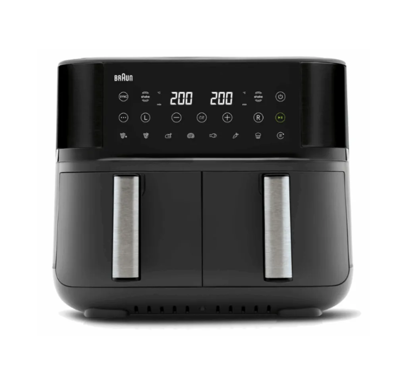 Аэрогриль Braun TwinCook 3 TD3030IBK с двумя чашами, цвет черный