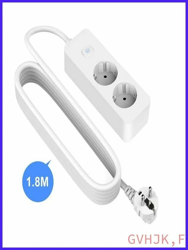 Сетевой фильтр с выключателем, 1,8 м, 250 В, 16 А, белый/485