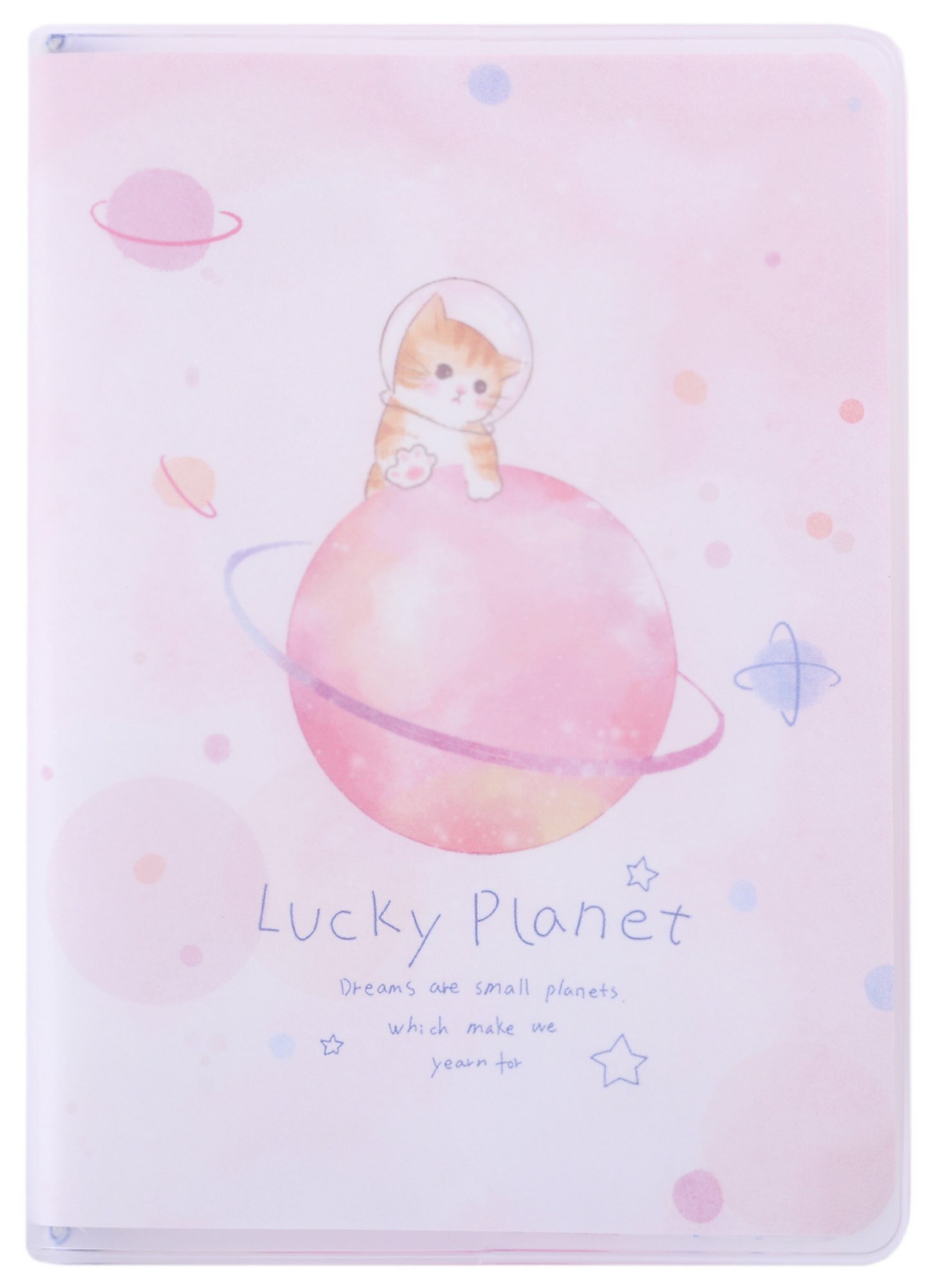 Записная книжка А7 146 лин. "Lucky planet" в ПВХ-обложке, тонир. внутр. блок, цветной срез