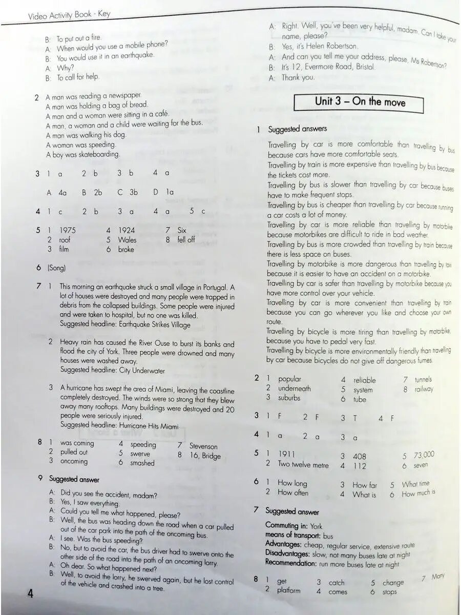 Click On 3 DVD Activity Book Key | Ключи к ответам на видеозадание Click On 2. — фото 1