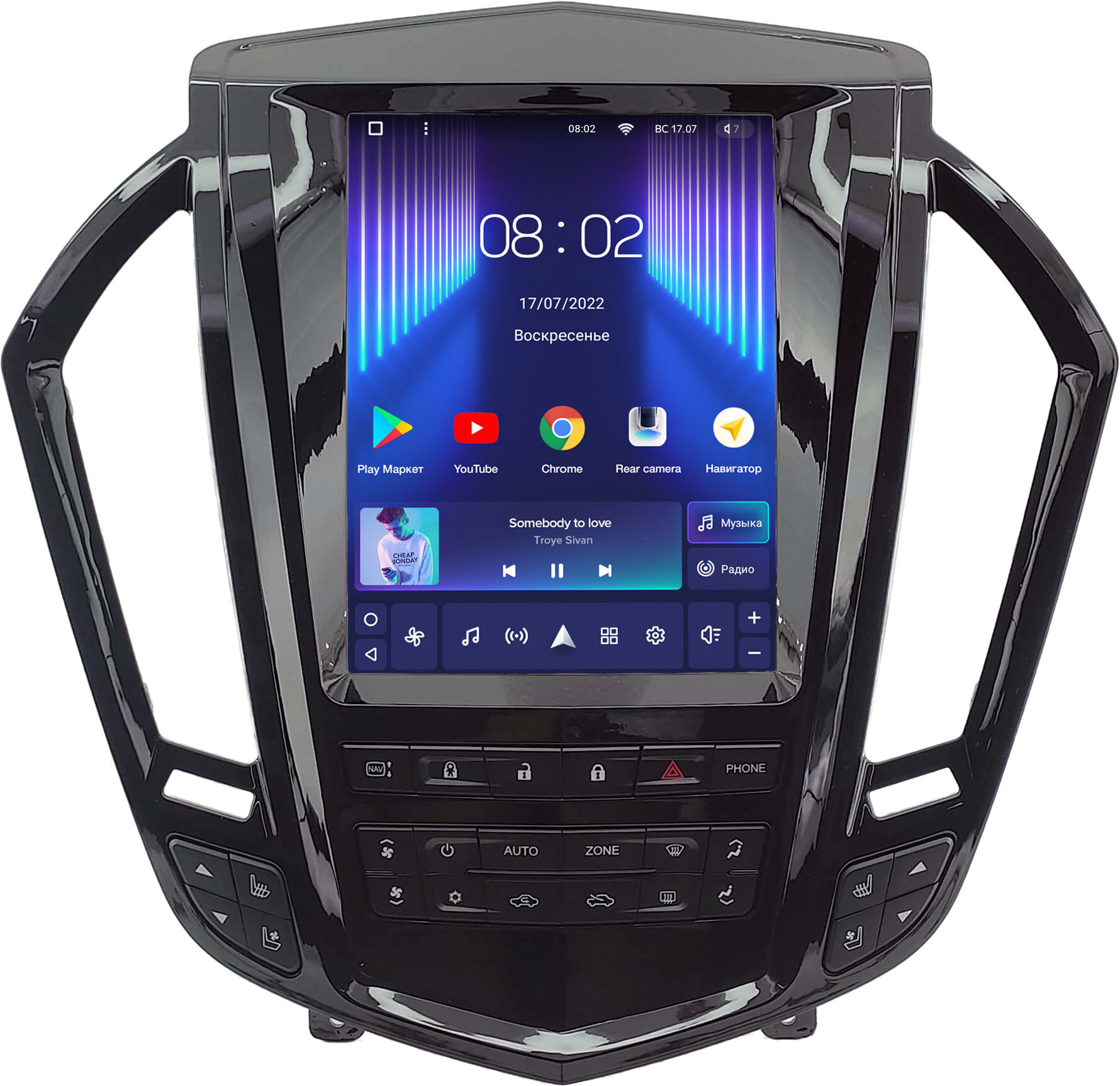 Штатная магнитола Cadillac SRX 2 2009-2016 (черная, глянцевая) Teyes TPRO 2 DS (Tesla) 9.7" 4/64 RM-1312-85 Android 10 (4G-SIM, DSP, QLed)