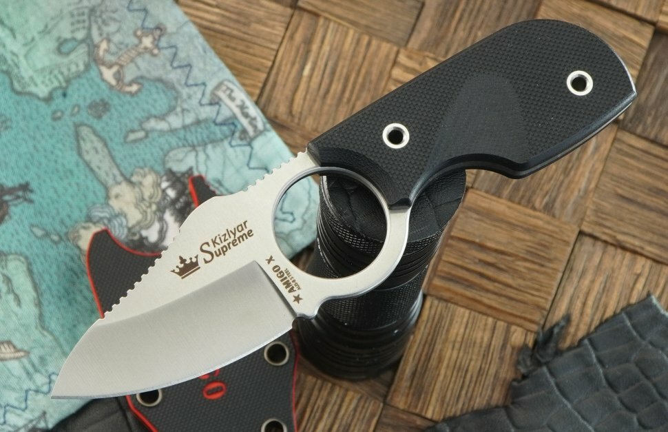 Шейный нож Kizlyar Supreme Amigo X (G10, Aus-8, S)