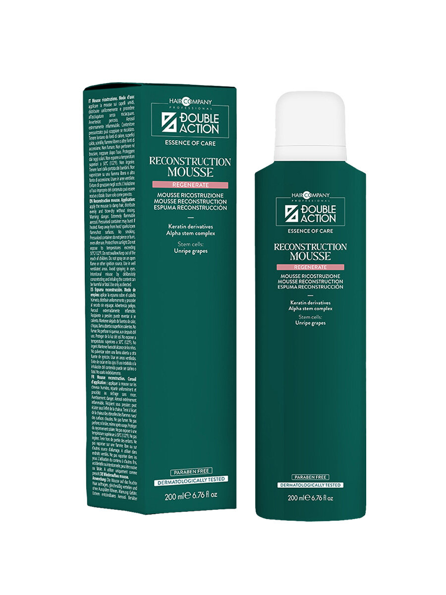 Hair Company Professional Восстанавливающий мусс DOUBLE ACTION, 200 мл
