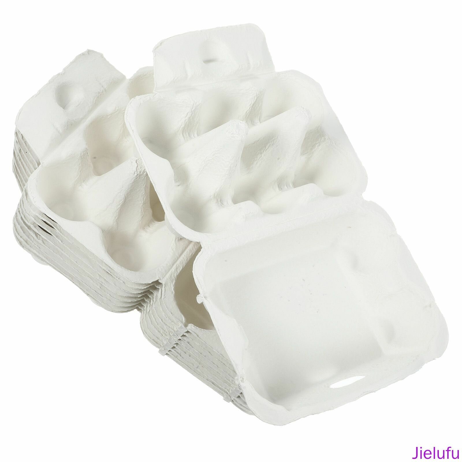 Белый бумажный яичный лоток на 6 ячеек для хранения и транспортировки яиц, набор из 10 штук