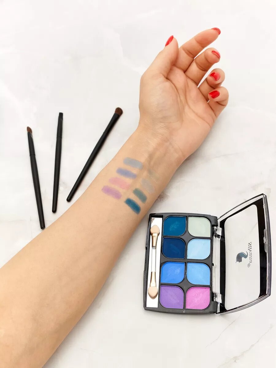 Матовые тени Silvana 8 Colors №02, для всех типов кожи, 8 цветов