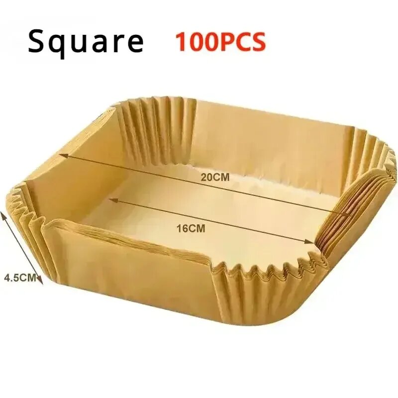 Бумажные формы для выпечки Square 20x16x4.5см, 100шт