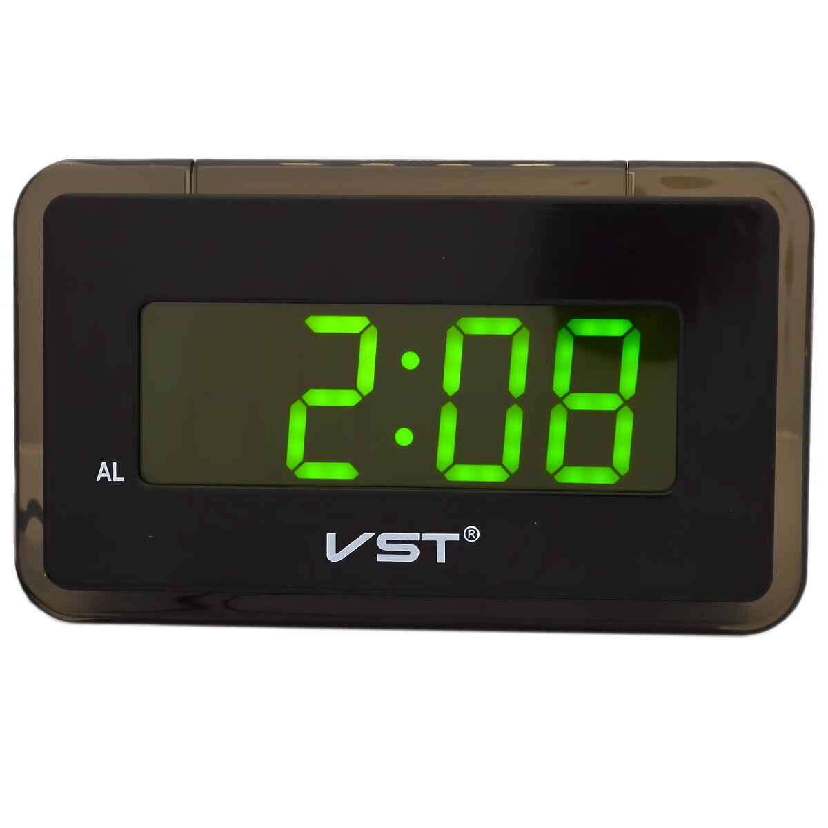 Сетевой будильник Vst728-2 часы 220В св. зел. цифры+USB кабель (без адаптера)