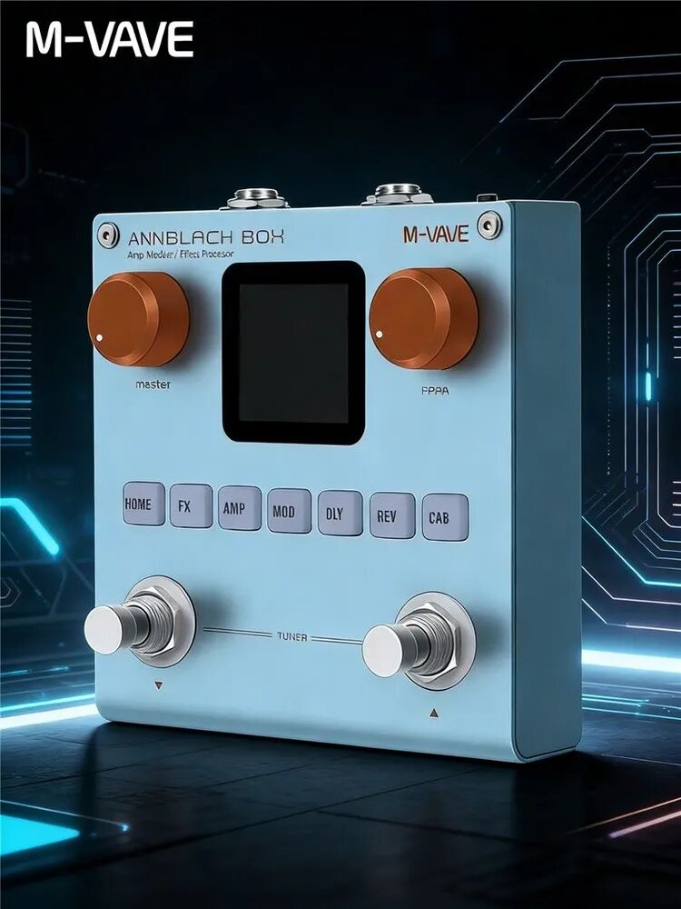 M-VAVE AnnBlackbox Гитарный / басовый усилитель Modeler с мультиэффектным процессором, перезаряжаемый для бас-гитары с электрогитарой
