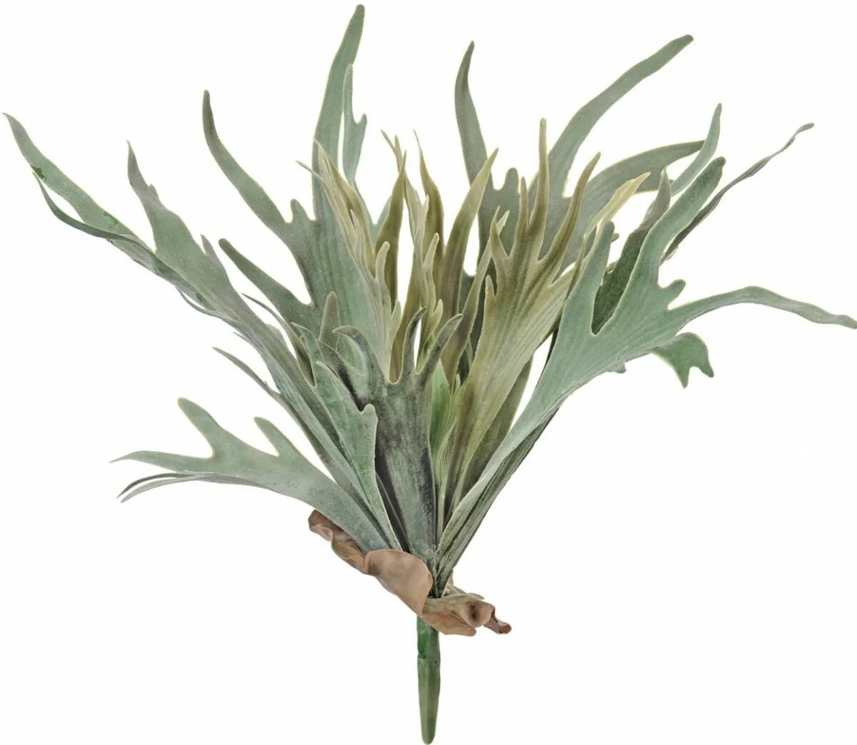 Папоротник Стегхорн (Оленьи рога) куст искусственный премиум для декора интерьера в кашпо фитостены 56 см