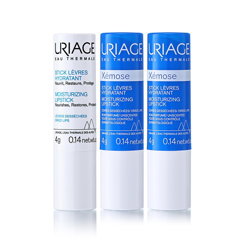 Помада для губ унисекс Uriage Shiro Tube, Мягкая Увлажняющая, Успокаивающая, Гидратирующая, Бальзам для губ