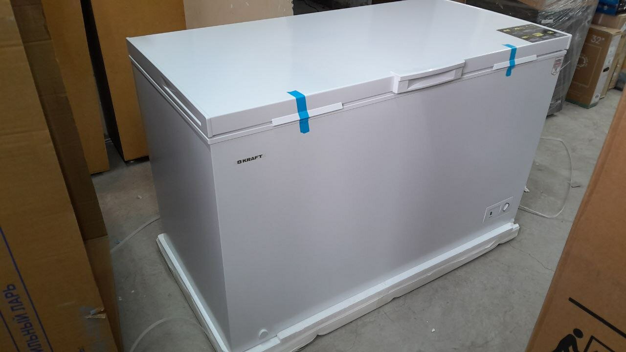 Ларь морозильный KRAFT BD (W)-435 QX белый (уценка)