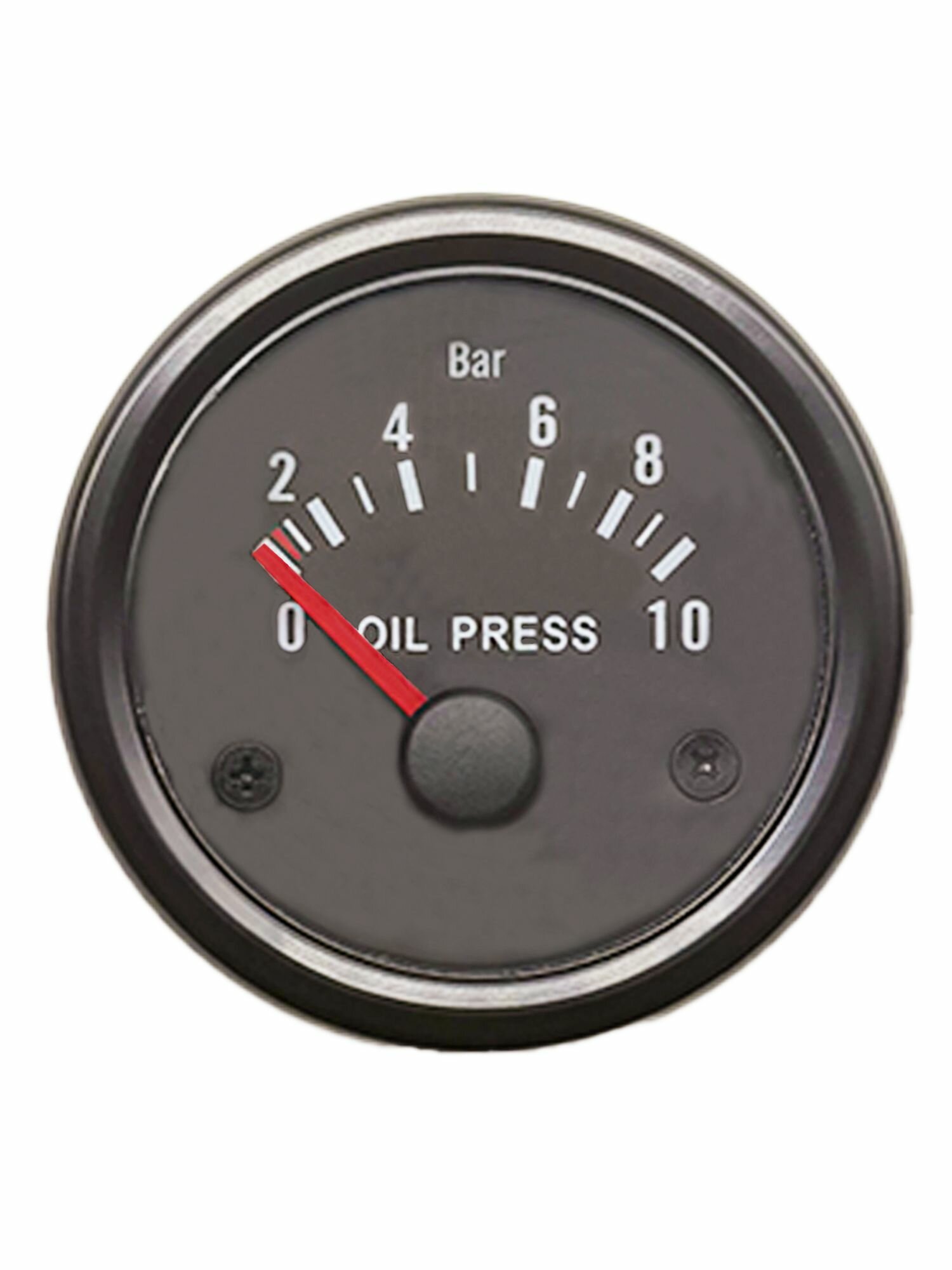 Черный автомобильный 2 "52 мм цветной указатель давления масла с красной светодиодной светящейся стрелкой и ультра-белым светодиодным экраном