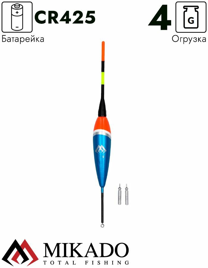 Поплавок с подсветкой Mikado MOVABLE LED 4 гр.(+2 батарейки) SMP-LED-05-4.0