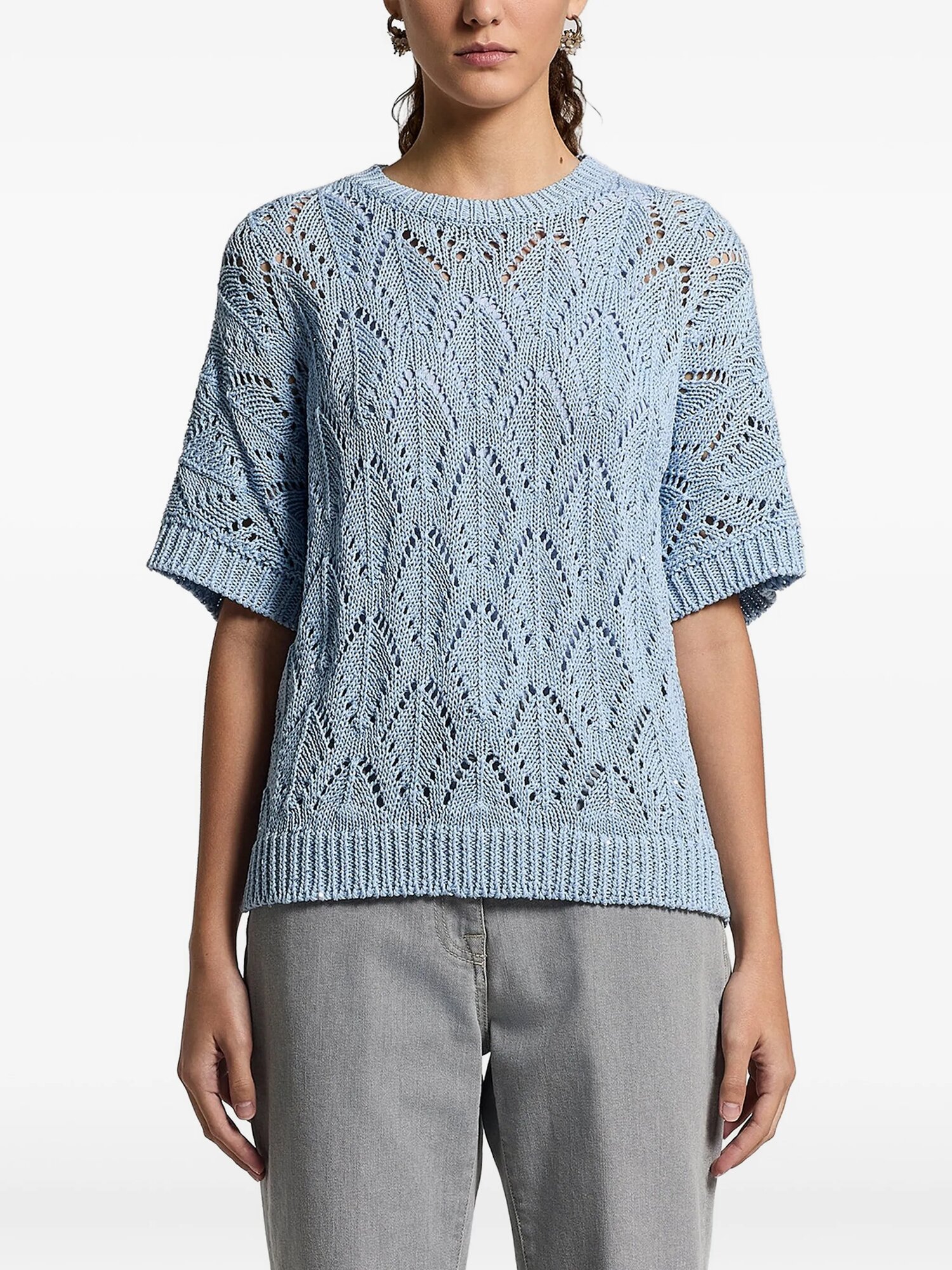 Топ Openwork knitted top