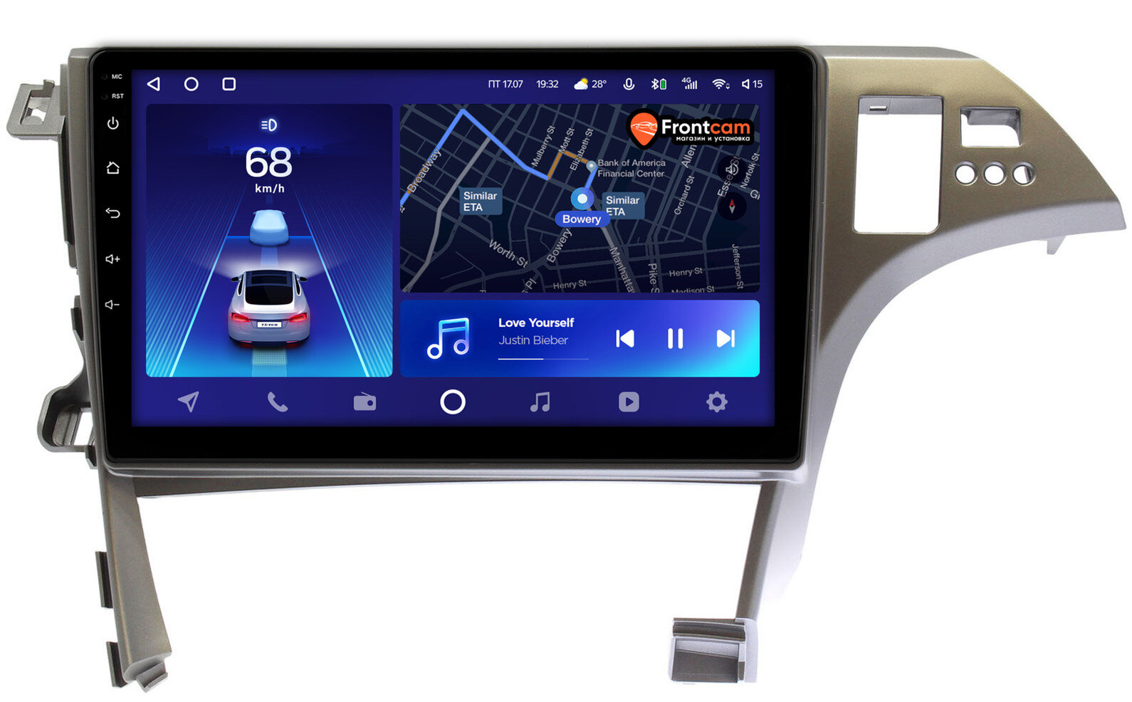 Штатная магнитола Teyes CC2 PLUS 6/128 10" RM-10-780 Toyota Prius 3 (XW30) 2009-2015 (правый руль, авто с HUD) Android 10 (4G-SIM, DSP, QLed)