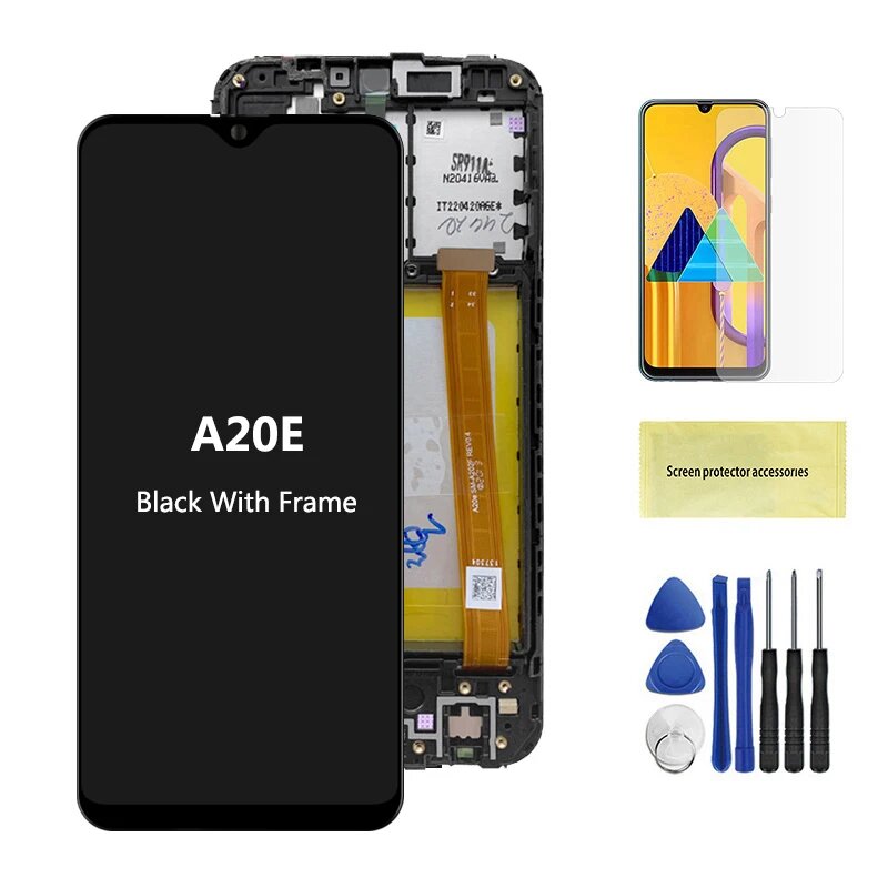 Дисплей для Samsung A20E A202 Black With Frame