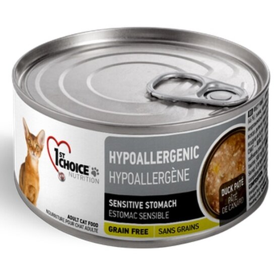 Корм влажный 1ST Choice Hypoallergenic Гипоаллергенный беззерновой, утка с картофелем и тыквой, 85 г