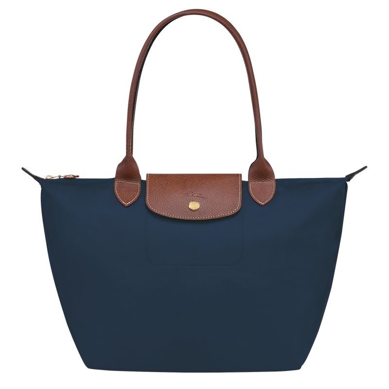 Сумка клатч  Le Pliage Original M Tote Bag, фактура зернистая, тиснение, гладкая, Navy 17 — фото 1