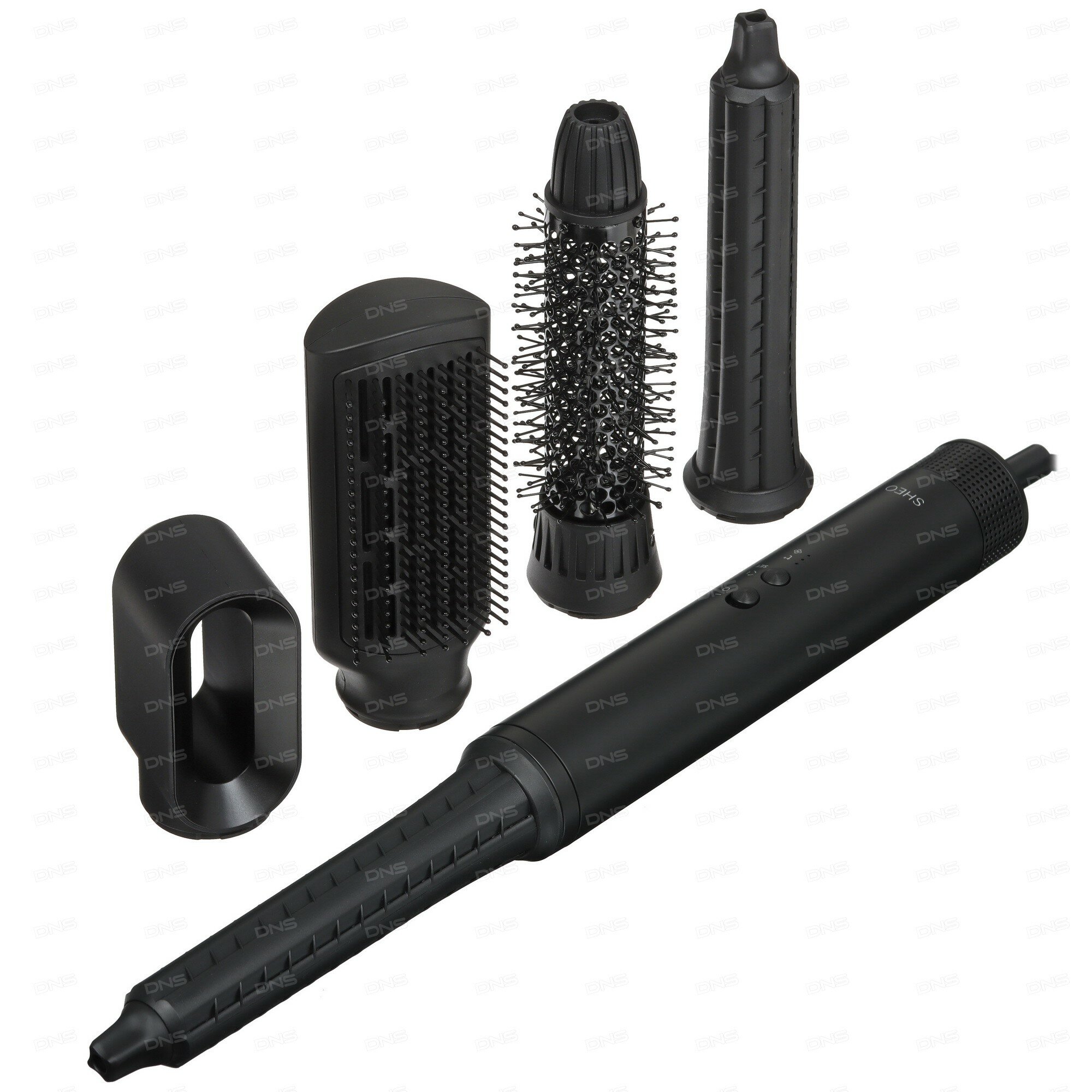 Мультистайлер Sheo "Tenerife Black", 3 насадки, 1500Вт, черный