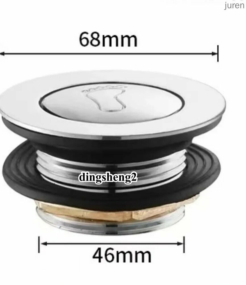 Донный клапан для поддона душа клик-клак система быстрого монтажа, регулируемый, сухой сифон, для скрытого монтажа, диаметр 50-60 мм, с запахом