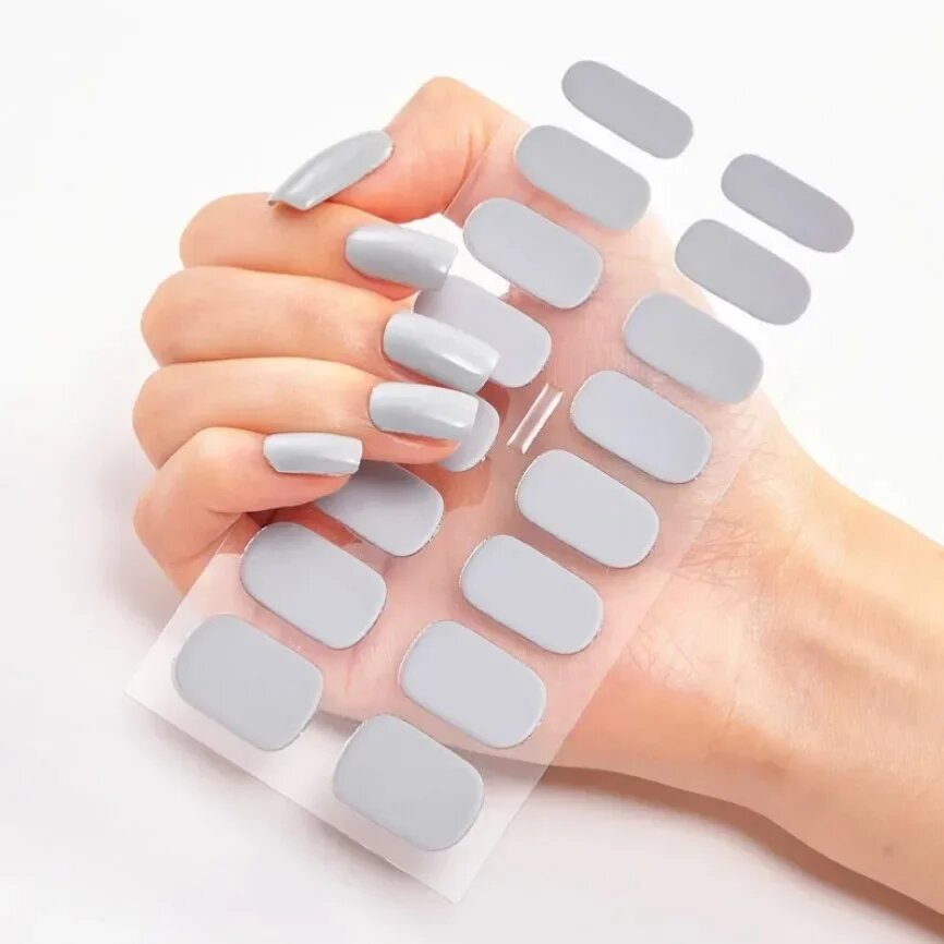Наклейки для ногтей Белый CS-012, 16 шт