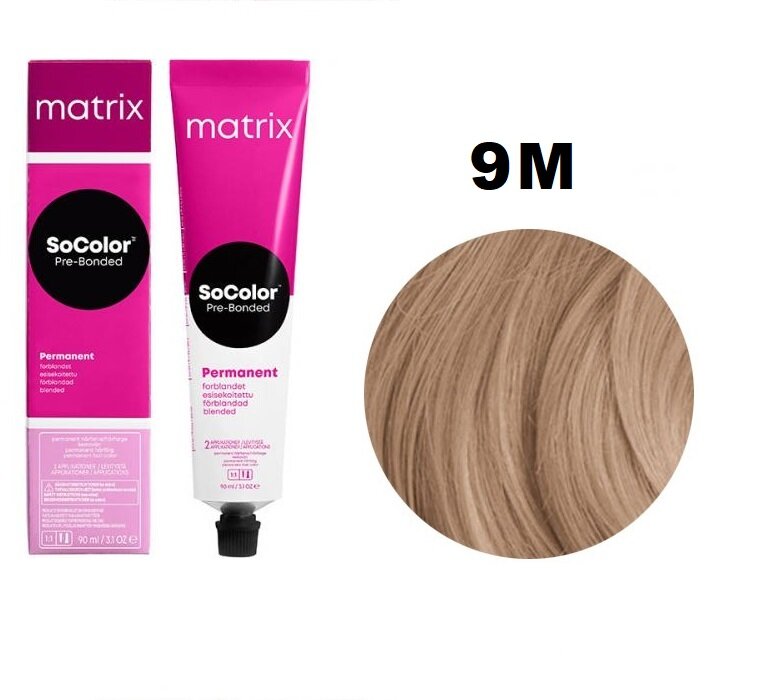 Matrix краска Socolor Pre-Bonded 9M очень светлый блондин мокка, 90 мл Матрикс