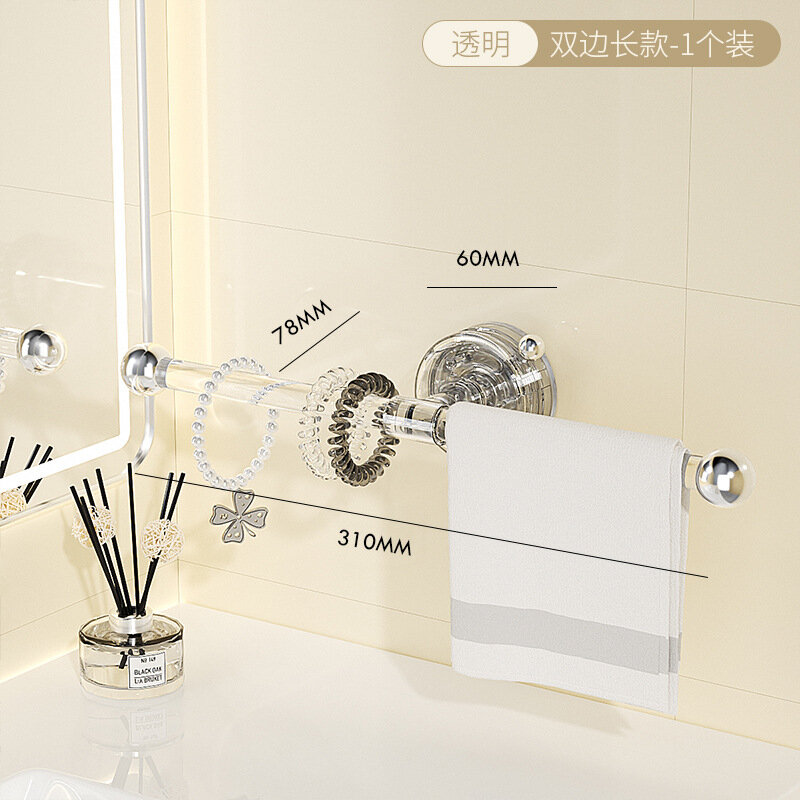 Крючок для повязки на голову с присоской, акриловая резинка для волос без сверления и эластичная полка для хранения в ванной, для умывания и в качестве ремешка на запястье.