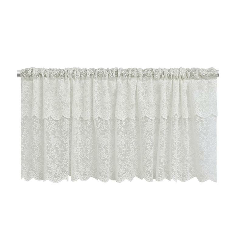 Французские кружевные короткие занавески, 140х45см