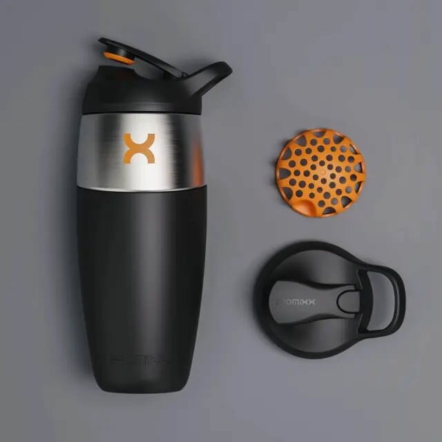 Promixx Спортивная бутылка-шейкер PURSUIT Stainless Steel Shaker Bottle (single-wall), 950 мл - Black