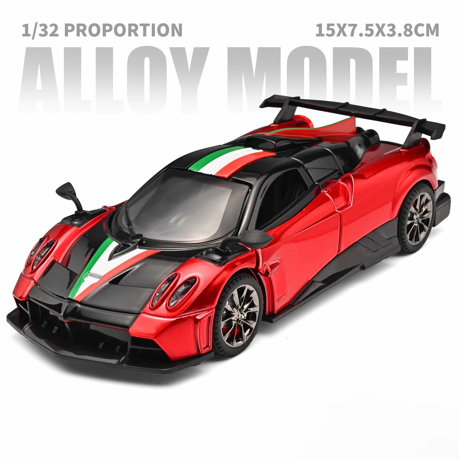 Красная металлическая модель Pagani Imola 1:32