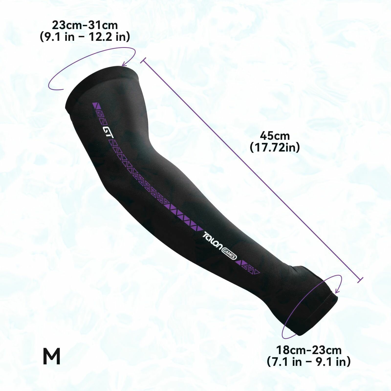 Рукав для киберспорта Gaming Arm Sleeves, M, Черный + фиолетовый / геймерский спортивный рукав / TALONGAMES