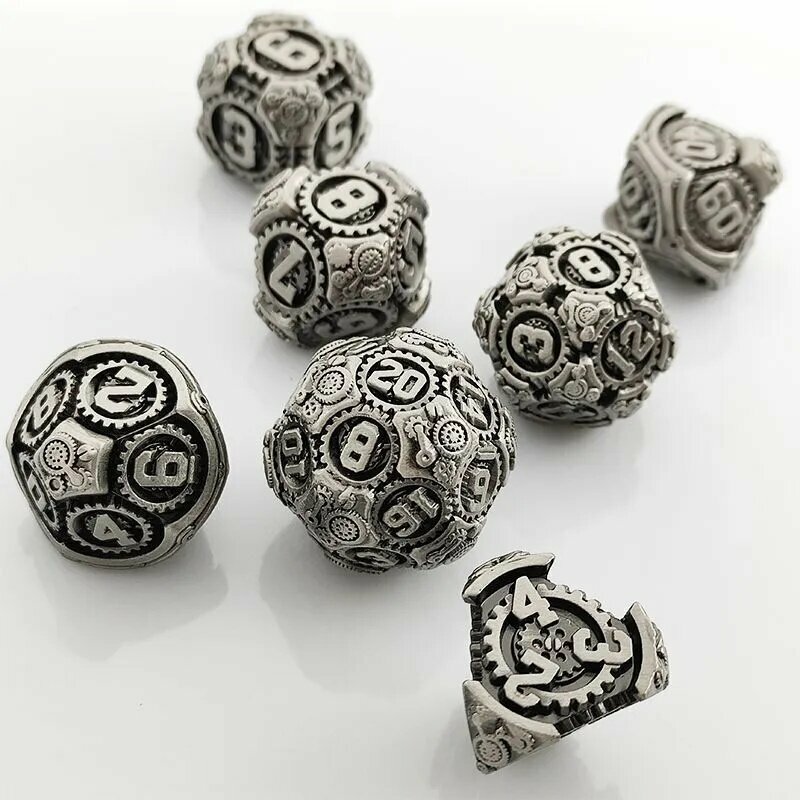 Куб Металлический Многогранник Набор Куб COC Run Dice Dragon & Dungeon DND Cthulhu Dice 7D20 Многогранник TRPG