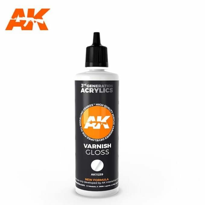 AK11239 Глянцевый лак Gloss Varnish 100 ml AK-Interactive