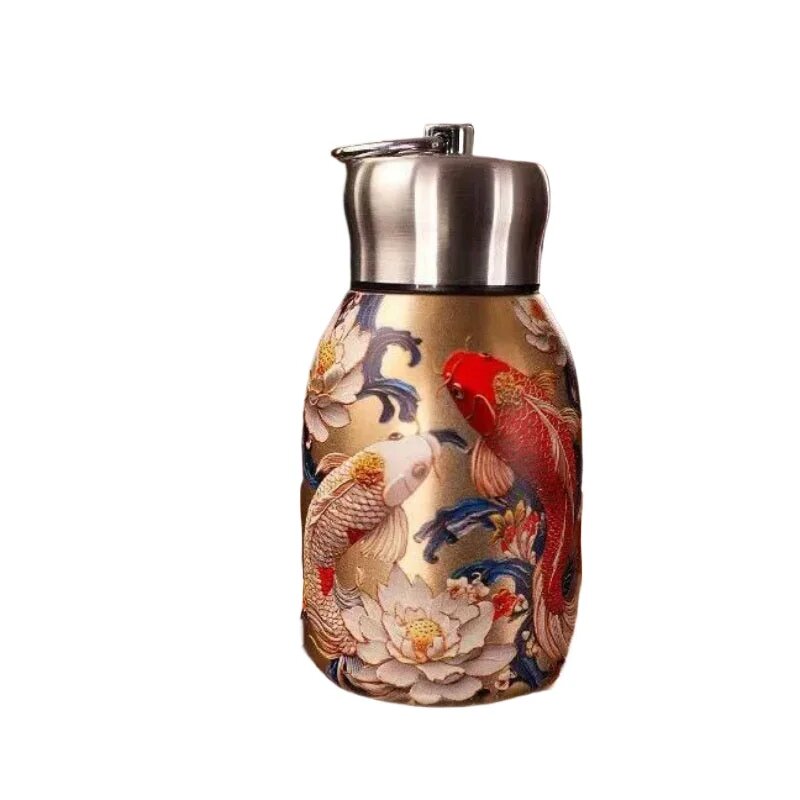 Термос Guochao Koi fish 300 мл, нержавеющая сталь