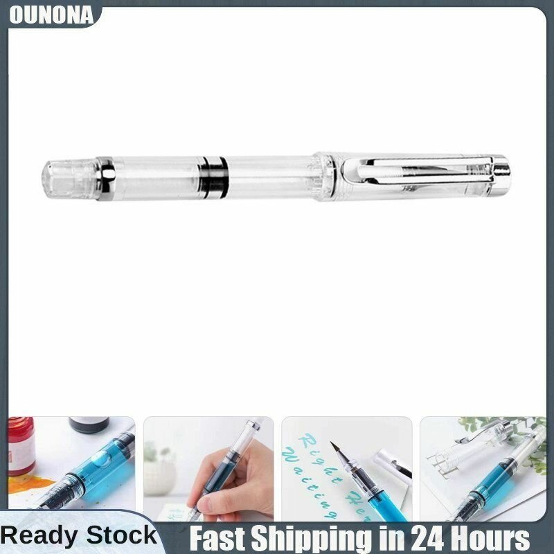 Перьевая ручка с кистью, чернила, поршневые, гибкие ручки для рисования, заполнения, копирования, пластиковые