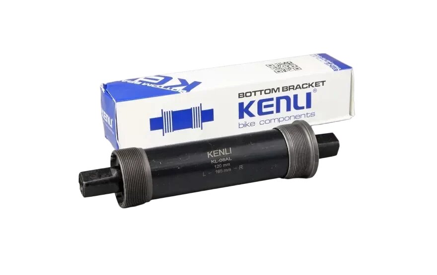 Каретка для фэт-байка KENLI KL-08AL 120/180 мм, BSA под квадрат, промподшипники, чашки и корпус - сталь